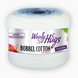Bobbel Cotton von Woolly Hugs, Natur/Hellblau, aus Baumwolle
