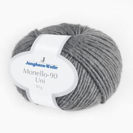 Monello-90 Uni von Junghans-Wolle, Grau, aus Polyacryl