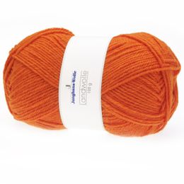 Landwolle von Junghans-Wolle, Orange, aus Schurwolle