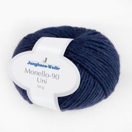Monello-90 Uni von Junghans-Wolle, Jeans, aus Polyacryl