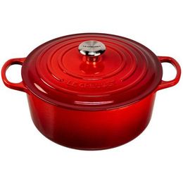 Le Creuset Signature Br&auml;ter rund 28 cm kirschrot
