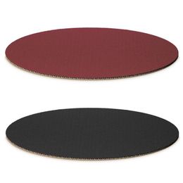 50 x Dekoplatte "Oval" in Weinrot/Schwarz 300 x 200 x 4 mm