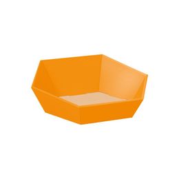 25 x Pr&auml;sentkorb 6-eckig "klein" 202 x 195 x 52/92 mm (Orange)