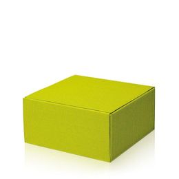 25 x Geschenkbox "Modern Limette" Gr&ouml;&szlig;e M 250 x 250 x 120 mm