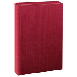 50 x Faltschachtel f&uuml;r 3 Flaschen 235 x 78 x 363 mm (Bordeaux)