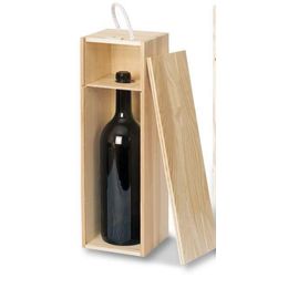 Holzkiste "Rustikal" f&uuml;r 1 Flasche 410 x 115 x 115 mm
