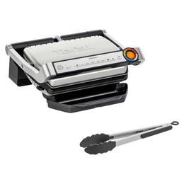 Tefal Kontaktgrill Optigrill+ Gc718D, Schwarz, Chrom, 36.6x17.5x36.6 cm, herausnehmbare Fettauffangschale, Aufheizkontrollleuchte, Temperaturregler, Bereitschaftsanzeige, Grillplatten abnehmbar, antihaftbeschichtet, K&uuml;chenger&auml;te, Toaster