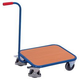VARIOfit Griffroller mit Holz-Ladefl&auml;che - Enzianblau