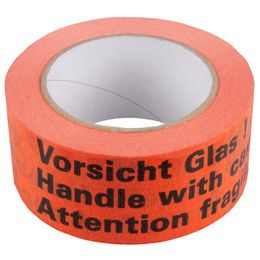 6 x Papier-Warnklebeband (Vorsicht Glas) (0,1131 &euro; pro 1 m)