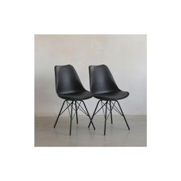 KADIMA DESIGN Skandinavische Esszimmerst&uuml;hle, 2er Set, Samt oder Kunststoff, verschiedene Farben
