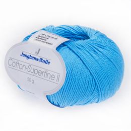 Cotton-Superfine II von Junghans-Wolle, Hellblau, aus Baumwolle