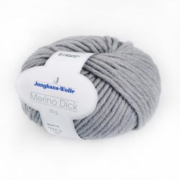 Merino Dick von Junghans-Wolle, Grau meliert, aus Schurwolle