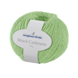 Wool-Cashmere von Junghans-Wolle, Hellgr&uuml;n, aus Schurwolle