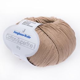 Cotton-Superfine II von Junghans-Wolle, Sand, aus Baumwolle