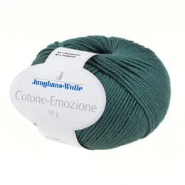 Cotone-Emozione von Junghans-Wolle, Dunkelgrau/Petrol, aus Baumwolle