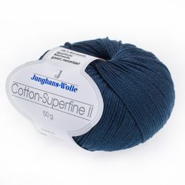 Cotton-Superfine II von Junghans-Wolle, Marine, aus Baumwolle