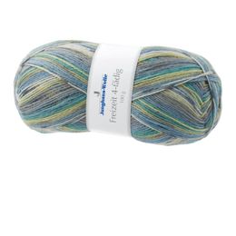 Sockenwolle Freizeit 4-f&auml;dig von Junghans-Wolle, Mix Grau/Mint, aus Schurwolle