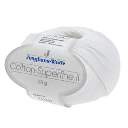 Cotton-Superfine II von Junghans-Wolle, Wei&szlig;, aus Baumwolle