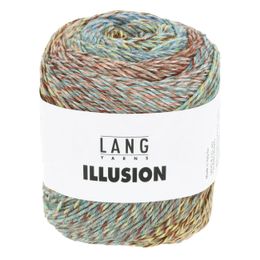 Illusion von Lang Yarns, Braun/Hellblau/Hellgelb, aus Baumwolle
