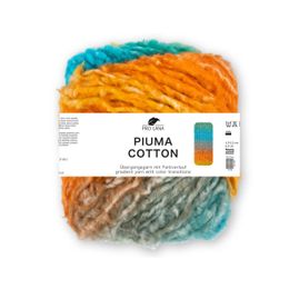 Piuma Cotton von Pro Lana, Orange/T&uuml;rkis, aus Baumwolle