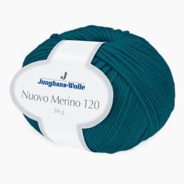 Nuovo Merino 120 von Junghans-Wolle, Petrol, aus Schurwolle
