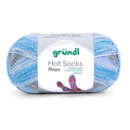 gr&uuml;ndl Hot Socks Playa von Gr&uuml;ndl, Himmelblau/Azur/T&uuml;rkis/Silbergrau, aus Baumwolle