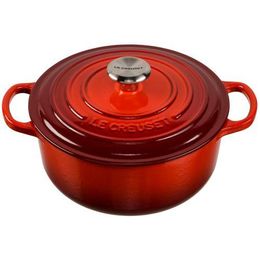 Le Creuset Signature Br&auml;ter rund 20 cm kirschrot