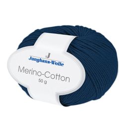 Merino-Cotton von Junghans-Wolle, Marine, aus Schurwolle