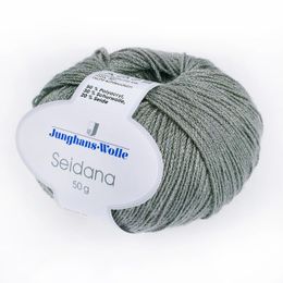 Seidana von Junghans-Wolle, Dunkelgrau, aus Polyacryl