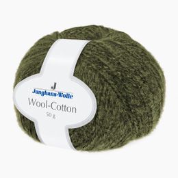 Wool-Cotton von Junghans-Wolle, Oliv, aus Baumwolle