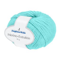 Merino-Extrafein von Junghans-Wolle, Dunkelmint, aus Schurwolle