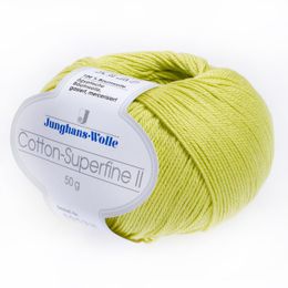 Cotton-Superfine II von Junghans-Wolle, Hellgelb, aus Baumwolle