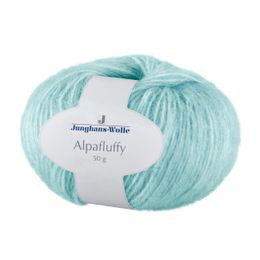 Alpafluffy von Junghans-Wolle, Mint, aus Polyester