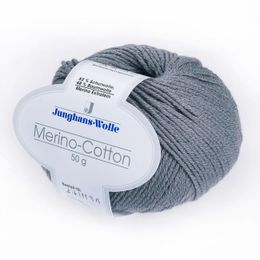 Merino-Cotton von Junghans-Wolle, Grau, aus Schurwolle