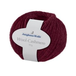 Wool-Cashmere von Junghans-Wolle, Dunkelrot, aus Schurwolle