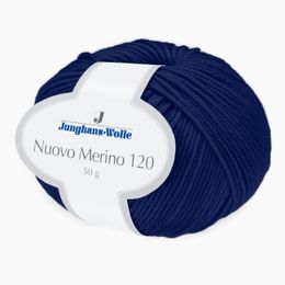 Nuovo Merino 120 von Junghans-Wolle, Dunkelblau, aus Schurwolle