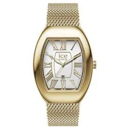 Ice Watch Quarzuhr ICE-WATCH "ICE boliday - Dome - Metal - Small - 3H + Date", gold (goldfarben, wei&szlig;), Armbanduhren, Damen, Quarzuhr, Armbanduhr, Damenuhr, Edelstahlarmband, Datum, analog