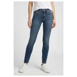 Skinny-fit-Jeans Pepe Jeans "SKINNY JEANS LW", Damen, Gr. 27, L&auml;nge 32, mid blau, Denim/Jeans, Obermaterial: 99% Baumwolle, 1% Elasthan, skinny fit lang, Jeans, Low Waist