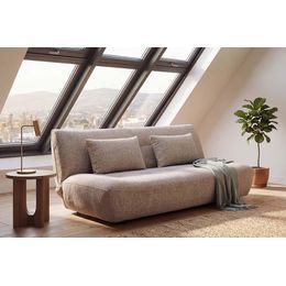 Riess Ambiente Modernes Schlafsofa ELYPSE 200cm greige Chenille 3-Sitzer Couch inkl. Kissen Riess-Ambiente Wohnzimmer