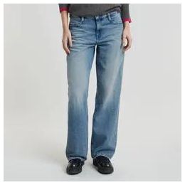 G-Star Raw Weite Jeans G-STAR "Jeans Judee Straight", Damen, Gr. 33, L&auml;nge 30, blau (sun faded air force blau), Denim/Jeans, Obermaterial: 100% Baumwolle, straight fit normal, Jeans
