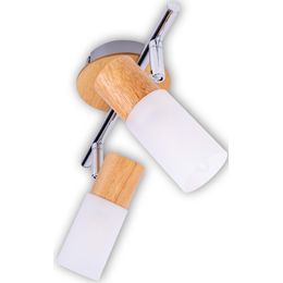 N&auml;ve N&Auml;VE Deckenspot "Todtnau", beige (natur), 2, &Oslash; 5cm H: 5cm, 1 Stk., Leuchten, E14 max. 5W, Holzart: Gummibaum, Farbe: wei&szlig;, natur, Deckenspot