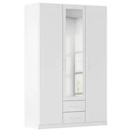 Kleiderschrank Rauch "Schrank Garderobe Ankleide GAMMA Breiten 91/136/181/226/271/315/360 cm", alpinwei&szlig;, griffe wei&szlig;, B:136cm H:210cm T:54cm, Holzwerkstoff, Schr&auml;nke, Kleiderschrank, verschiedene Griff-Varianten, mit Spiegel TOPSELLER MADE IN GERMANY, Topseller