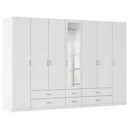 Kleiderschrank Rauch "Schrank Garderobe Ankleide GAMMA Breiten 91/136/181/226/271/315/360 cm", alpinwei&szlig;, griffe alu, B:315cm H:210cm T:54cm, Holzwerkstoff, Schr&auml;nke, Kleiderschrank, verschiedene Griff-Varianten, mit Spiegel TOPSELLER MADE IN GERMANY, Topseller