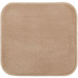 G&ouml;zze Badematte G&Ouml;ZZE "Rio Premium", beige (sand), H:18mm, Polyester, Badematten, Badematte, Badteppich, Uni Farben, waschbar, rechteckig & rund erh&auml;ltlich