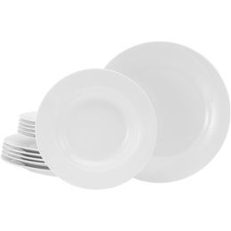 Tafelservice Creatable "BASE Wei&szlig;, Service 12-tlg.", wei&szlig;, 12, Porzellan, Geschirr-Sets, Tafelservice, Teller Set, Klassisch, Zeitlos, Der Allesk&ouml;nner