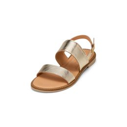 Marc O'Polo Sandale MARC O'POLO "aus Ziegenleder mit Glanz-Effekt", Damen, Gr. 38, soft champagne, Obermaterial: 100% Leder (Ziege), unifarben, Schuhe Sandale