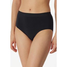 Slip Schiesser "Classic Seamless", Damen, Gr. XL, schwarz (000, schwarz), Single Jersey, Obermaterial: 93% Polyamid, 7% Elasthan, unifarben, k&ouml;rpernah, Unterhosen Slip, ohne st&ouml;rende Seitenn&auml;hte, bequem, nahtlos