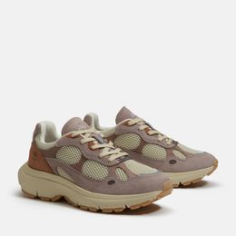 Sneaker Timberland "HAZEL LANE - LOW LACE SNEAKER", Damen, Gr. 41,5, ltbeimeshwltpnk, Leder, Synthetik, Schuhe Sneaker