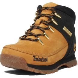Schn&uuml;rboots Timberland "EURO SPRINT - MID LACE BOOT", M&auml;dchen, Gr. 37, gelb (wheat, schwarz), Leder, Schuhe Schn&uuml;rboots, Winterstiefel, Schn&uuml;rstiefel, Winterschuhe