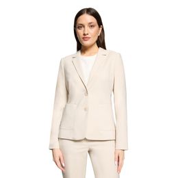 Kurzblazer Betty Barclay "Damen langarm", Damen, Gr. 36, grau beige, Obermaterial: 86% Polyester, 14% Elasthan; Futter: 100% Polyester, tailliert normal, Blazer Kurzblazer